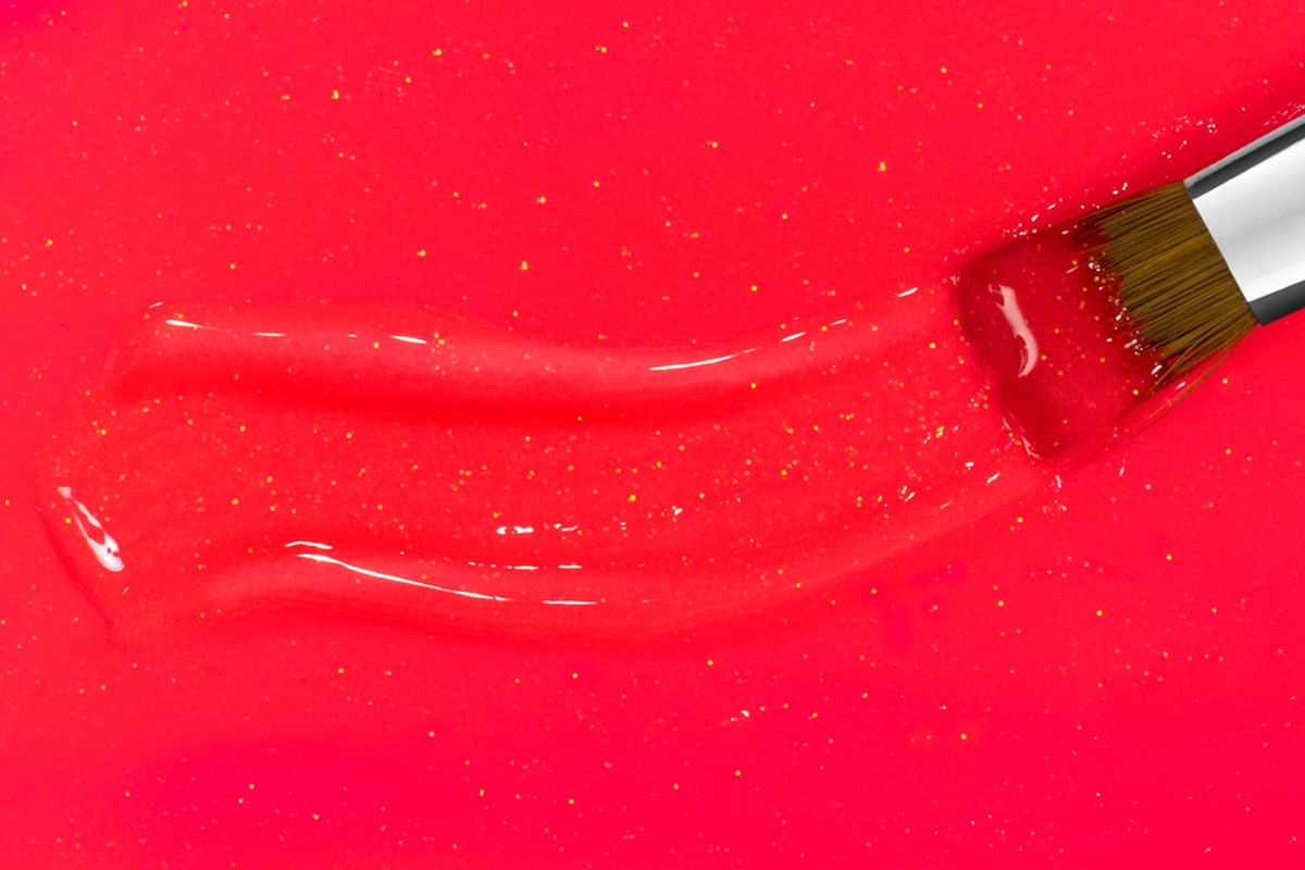 Jolifin colour gel neon-coral sparkle 5ml | 7065AFT